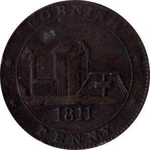 Great Britain 1 Penny "Cornwall Token. For The Accomodation Of The ...