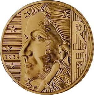 French Nordic Gold 10 Euro Cent "Simone Veil" 2024 KM# 3323 ...