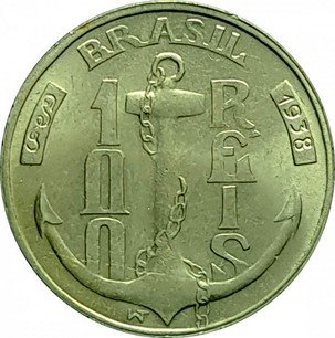 Brazilian Copper-Nickel 100 Reis "Admiral Tamandare" 1936-1938 KM# 536 ...