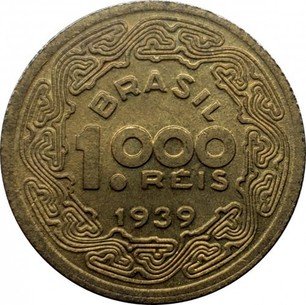 Brazilian Aluminum-Bronze 1000 Reis "Centenary of the Birth of Tobias ...