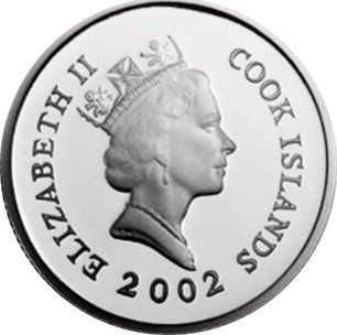 Cook Islands 1/20 Oz Silver 20 Cents "Dolphins" 2002 | coinscatalog.NET