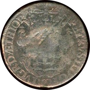 Cobre Brasileño 20 Reis "Moneda Contrasellada" 1809 KM# 265 ...