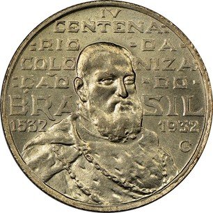 Brazilian Silver 2000 Reis "400th Anniversary of the Colonization of ...