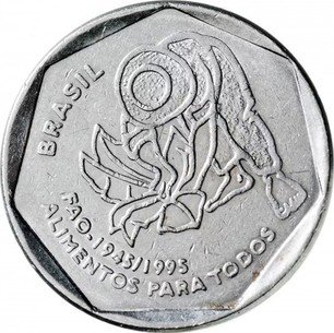 Brazilian Stainless Steel 25 Centavos "50 Year Anniversary of the FAO ...