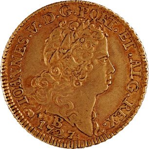 Brazilian Gold 3200 Reis "Joao V" 1727-1729 KM# 132 | coinscatalog.NET