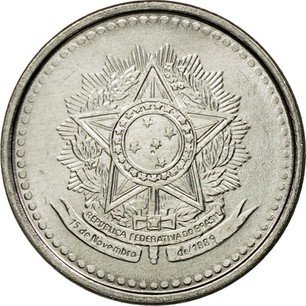 5 Centavos Brasileños de Acero Inoxidable "Armas Nacionales" 1986-1988 ...