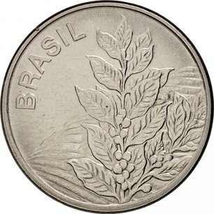 Acero Inoxidable Brasileño 5 Cruzeiros "Planta de Café" 1980-1984 KM ...