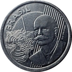 Brazilian Stainless Steel 50 Centavos "Rio Branco. Mule Coin" 2012 KM# 683 | coinscatalog.NET