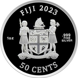 Fijian 1 Oz Silver 50 Cents "Unicorn" 2023 | coinscatalog.NET