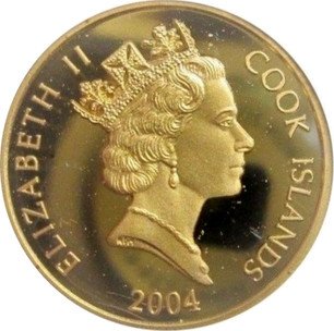 Cook Islands Gold 50 Dollars "Elizabeth II Ronald Reagan" 2004 ...