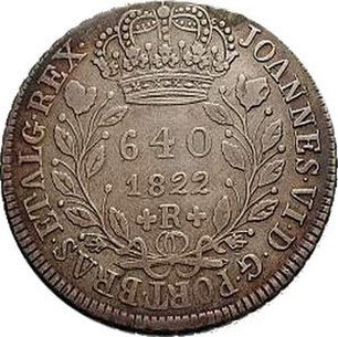 Brazilian Silver 640 Reis "Joao VI" 1818-1822 KM# 325.2 | coinscatalog.NET