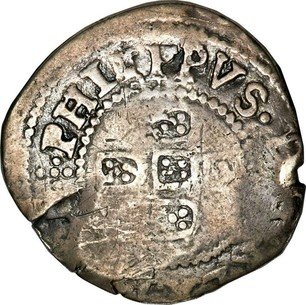 75 Reis de Plata Brasileña "Moneda Contramarcada" 1663 KM# 16 ...