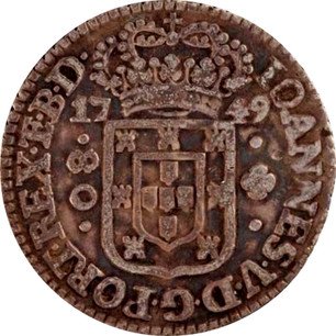 Brazilian Silver 80 Reis "Joao V" 1749 KM# 160 | coinscatalog.NET