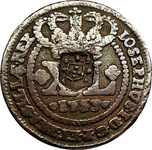 Cobre Brasileño 80 Reis "Moneda Contramarcada Joao" 1809 KM# 287 ...