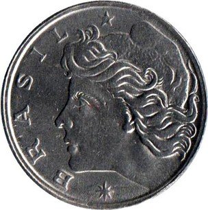 Centavo brasileño de acero inoxidable "Liberty" 1967 KM# 575.1 ...