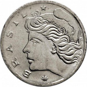 Centavo brasileño de acero inoxidable "Liberty" 1969-1975 KM# 575.2 ...