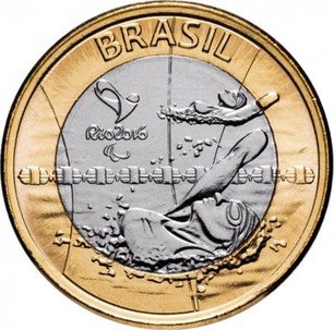 Brazilian Bi-Metallic Real "Olympic Games in Rio. Paralympic Swimming ...