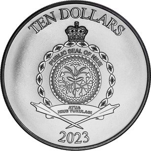Niuean 5 Oz Silver Ten Dollars "Tree of Life" 2023 | coinscatalog.NET