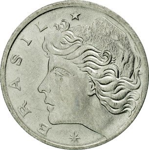 1 Centavo Brasileño de Acero Inoxidable "Caña de Azúcar. Prova" 1975 KM ...