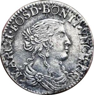 Italian Billon 1 Luigino "Imitation of Dombes" 1669 | coinscatalog.NET