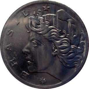 10 Centavos de Acero Inoxidable Brasileño "Libertad. Huelga de Prueba ...