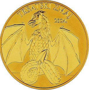 Croatian Gold 100 Euro "The Dragon of Trsat" 2024 | coinscatalog.NET