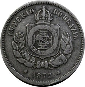 Brazilian Bronze 100 Reis "Reform Coinage Pattern" 1872 KM# Pn149 ...