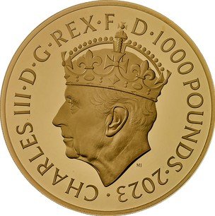 Великобритания, золото 1000 фунтов «Коронация Карла III» 2023 г ...