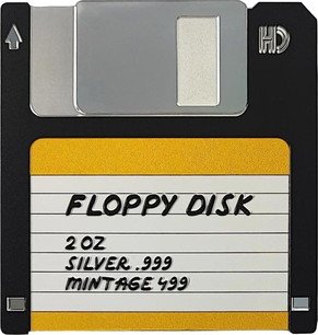 Niuean 2 Oz Silver 2 Dollars "Charles III Floppy Disk. Coloured" 2024 ...