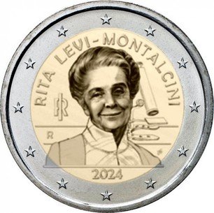 Italian 2 Euro "Rita Levi-Montalcini" 2024 | coinscatalog.NET