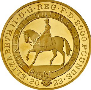 Great Britain Gold 2000 Pounds "Elizabeth II Platinum Jubilee." 2022 ...