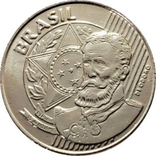 Brazilian Brass plated Steel 25 Centavos "Deodoro da Fonseca. T ...