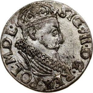 Polish Silver 3 Groschen "Sigismund III" 1618-1625 KM# 31 ...