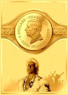 Cook Islands Gold 5 Dollars "Charles III Ric Flair. Nature Boy." 2023 ...