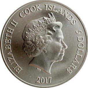 Cook Islands 1 Oz Silver 5 Dollars "Elizabeth II Jonathan Toews" 2017 ...
