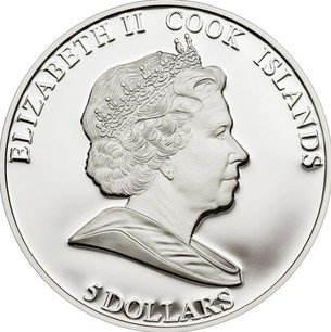 Cook Islands Silver 5 Dollars "Elizabeth II Liz Taylor in Memoriam ...