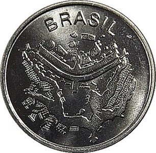 50 Cruzeiros Brasileños de Acero Inoxidable "Prova. Mapa" 1981 ...