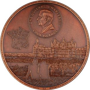 Cook Islands One Dollar "Charles III Chateau De Chambord" 2024 ...