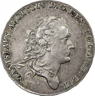 Polish Silver 1/2 Thaler "Stanislaus Augustus" 1768-1782 KM# 191.2 ...