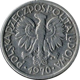 Polish Aluminum 2 Zlote "Circulation Coin. Fruits" 1958-1974 Y# 46 | coinscatalog.NET
