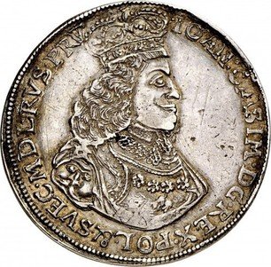 Polish Silver Thaler "Johann Casimir" 1651 KM# 55 | coinscatalog.NET