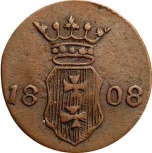 Polish Copper 1 Schilling "Marshal Lefebvre French Occupation" 1808 ...