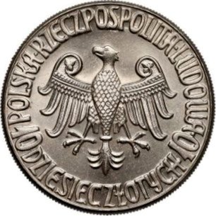 Polish Copper-Nickel 10 Zlotych "600th Anniversary of Jagiello ...