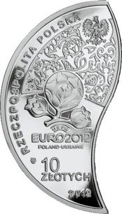 Polish Silver 10 Zlotych "European Football Championship" 2012 Y# 824 ...