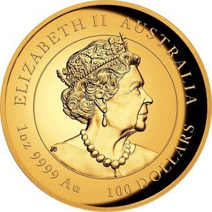 Australian 1 Oz Gold 100 Dollars "Elizabeth II Posthumous 6th Portrait ...