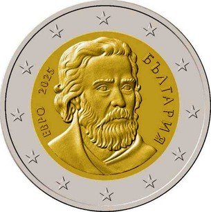 Bulgarian 2 Euro "Paisius of Hilendar" 2025 | coinscatalog.NET