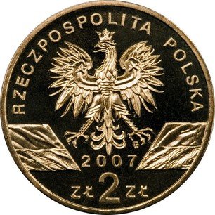 Polish Brass 2 Zlote "Grey Seal" 2007 Y# 578 | coinscatalog.NET