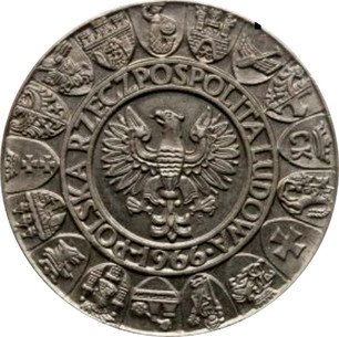 Polish Nickel 100 Zlotych "Polish Millennium. Trial Strike" 1966 KM# Pr144 | coinscatalog.NET