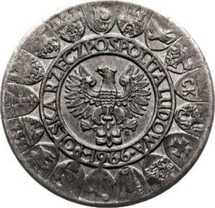 Polish Silver 100 Zlotych "Polish Millennium. Trial Strike" 1966 KM# Pr143 | coinscatalog.NET