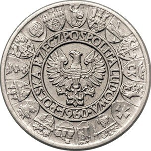 Polish Silver 100 Zlotych "Polish Millennium Trial Strike." 1960 | coinscatalog.NET